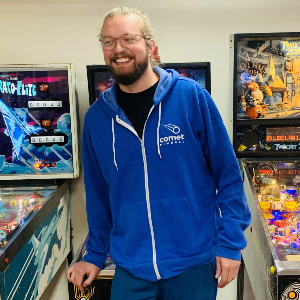 Comet Pinball Zip Hoodie – Comet Pinball, Inc.